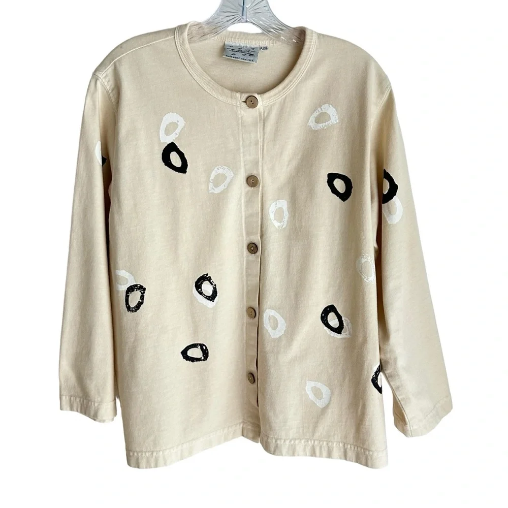 l.a. Saether | Tops | La Saether Bluff Point Ny Art To Wear Cream ...